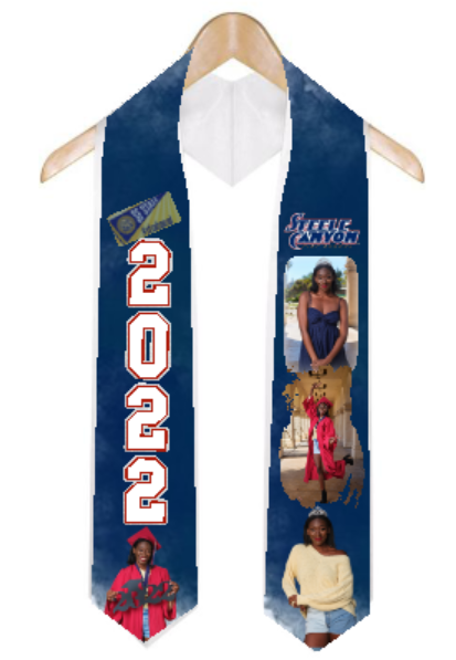 Custom 3D Sublimated Graduation Stole – Shine Universe Apparel & Décor